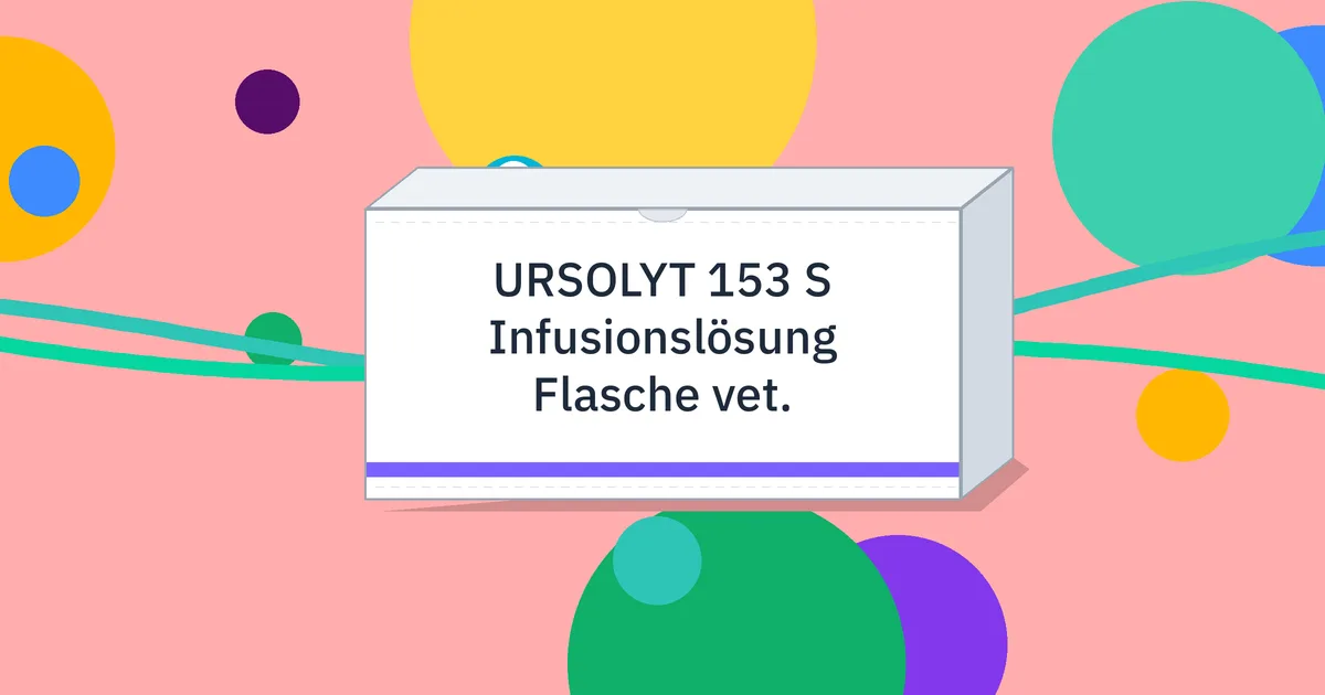 Symbolbild: Packung mit der Aufschrift URSOLYT 153 S Infusionslösung Flasche vet. (PZN 04711577) – Verfügbarkeit und Bezug in Apotheken in Frankfurt am Main