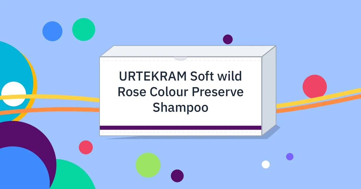 Symbolbild: Packung mit der Aufschrift URTEKRAM Soft wild Rose Colour Preserve Shampoo (PZN 19478112) – Verfügbarkeit und Bezug in Apotheken in Frankfurt am Main