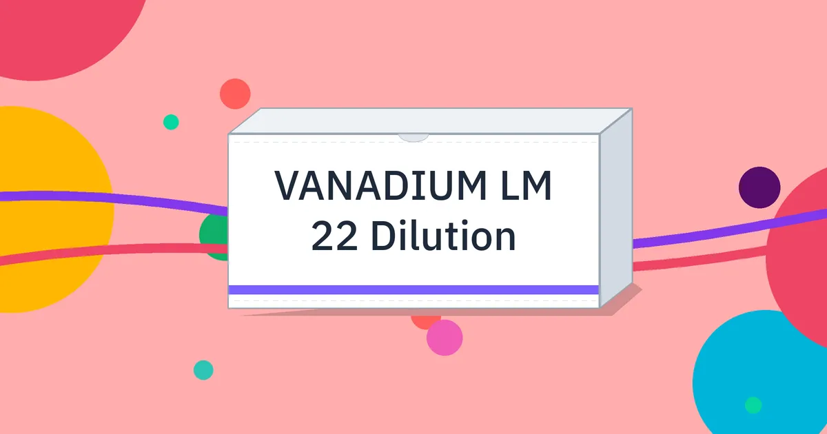 Symbolbild: Packung mit der Aufschrift VANADIUM LM 22 Dilution (PZN 13262807) – Verfügbarkeit und Bezug in Apotheken in Frankfurt am Main