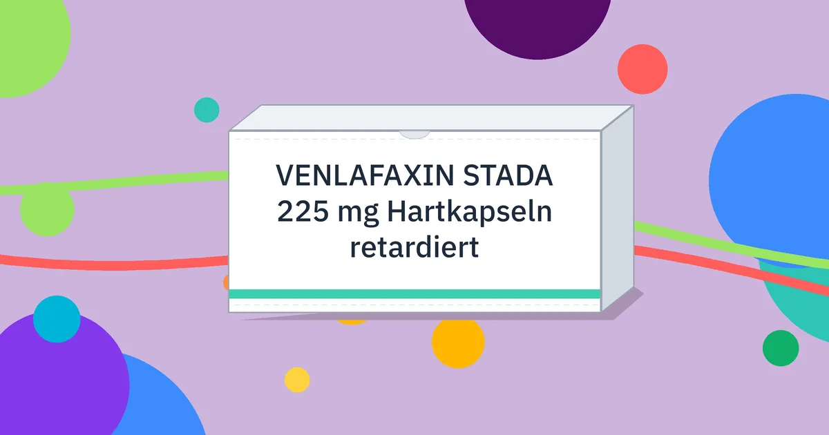 Symbolbild: Packung mit der Aufschrift VENLAFAXIN STADA 225 mg Hartkapseln retardiert (PZN 13169278) – Verfügbarkeit und Bezug in Apotheken in Frankfurt am Main