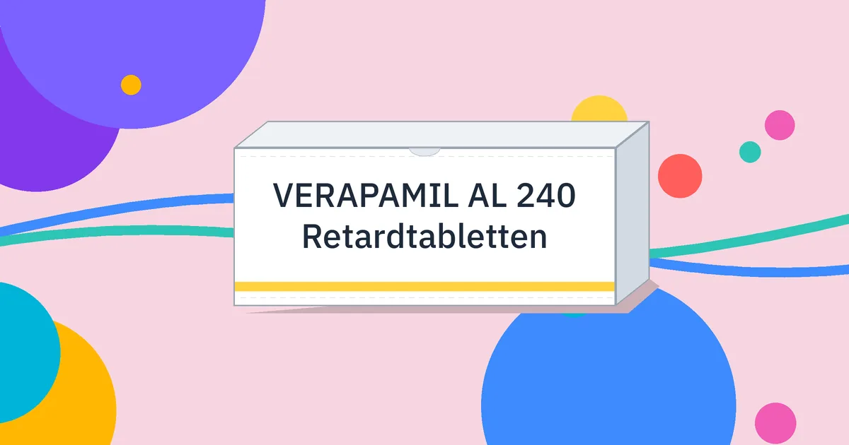 Symbolbild: Packung mit der Aufschrift VERAPAMIL AL 240 Retardtabletten (PZN 06967329) – Verfügbarkeit und Bezug in Apotheken in Frankfurt am Main