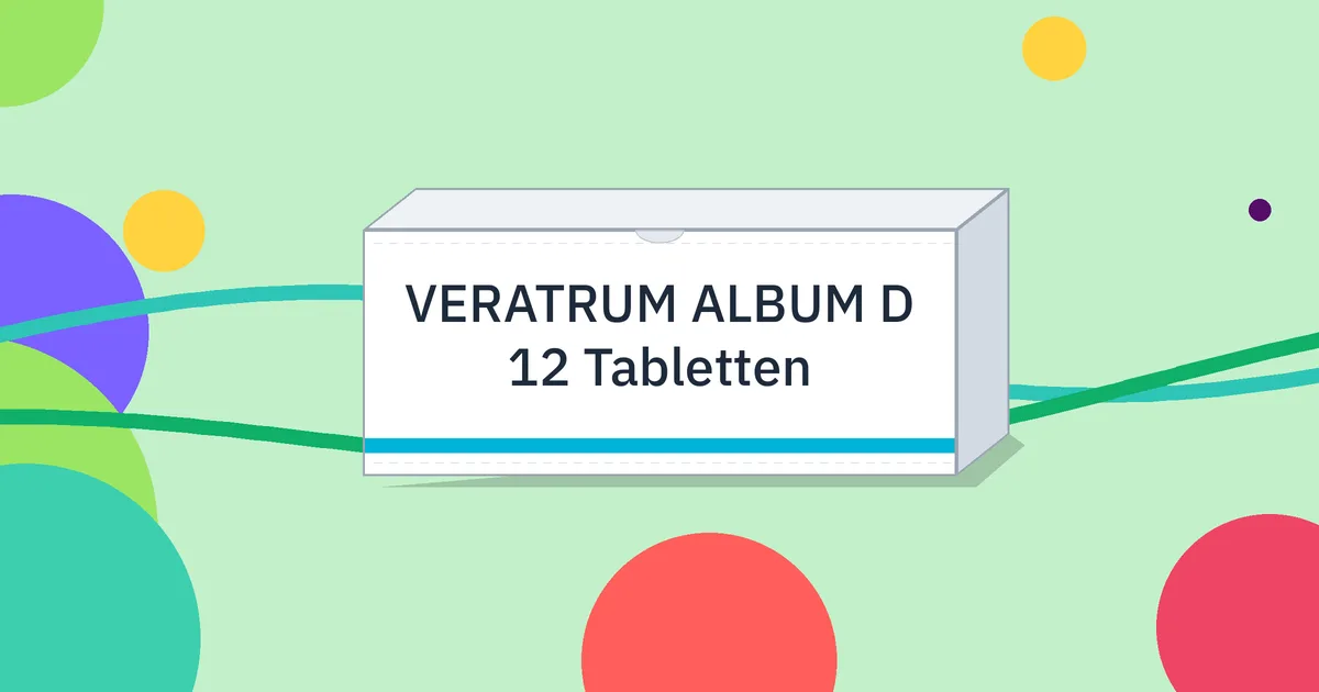 Symbolbild: Packung mit der Aufschrift VERATRUM ALBUM D 12 Tabletten (PZN 02637150) – Verfügbarkeit und Bezug in Apotheken in Frankfurt am Main