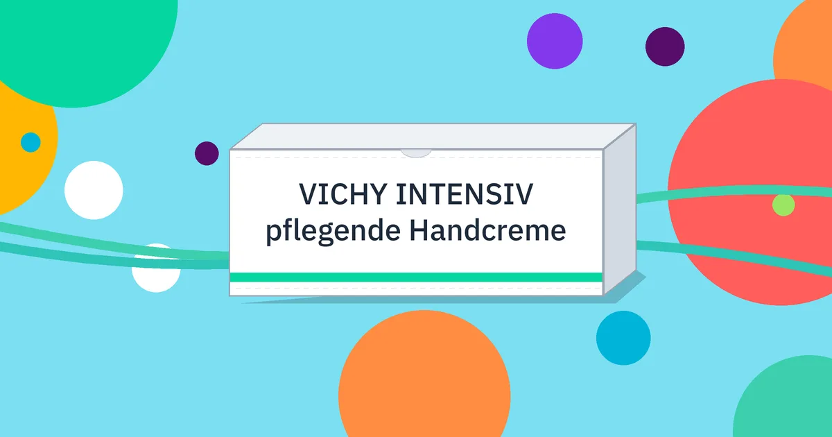 Symbolbild: Packung mit der Aufschrift VICHY INTENSIV pflegende Handcreme (PZN 16684756) – Verfügbarkeit und Bezug in Apotheken in Frankfurt am Main