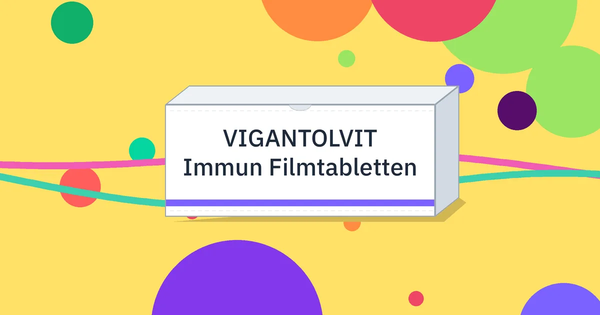 Symbolbild: Packung mit der Aufschrift VIGANTOLVIT Immun Filmtabletten (PZN 16752311) – Verfügbarkeit und Bezug in Apotheken in Frankfurt am Main