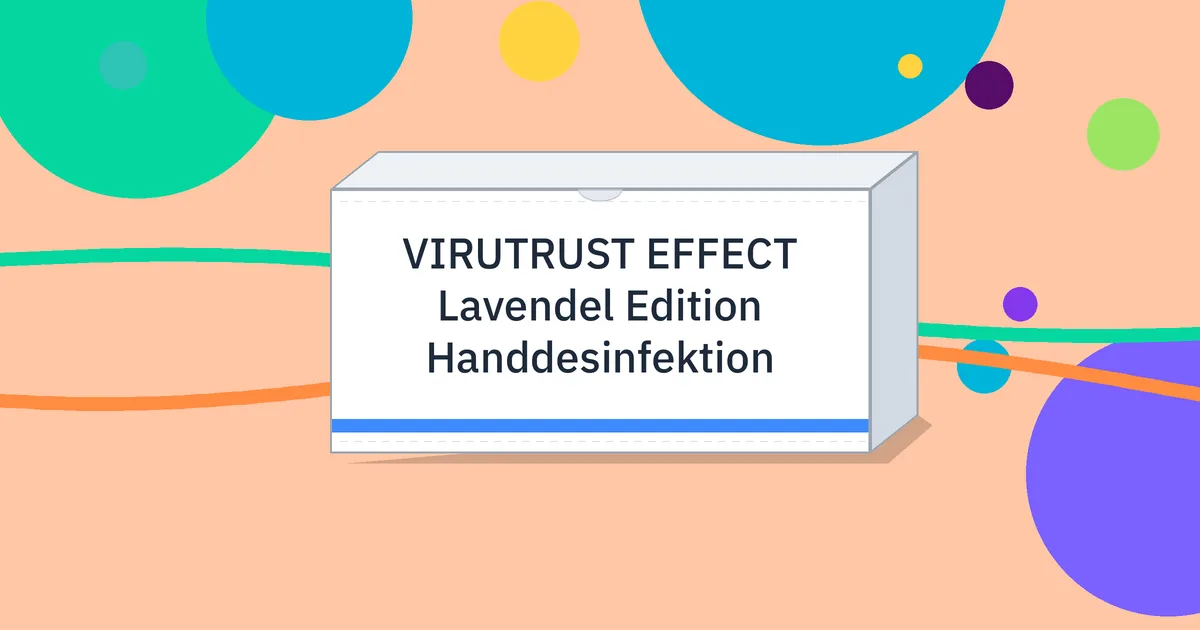 Symbolbild: Packung mit der Aufschrift VIRUTRUST EFFECT Lavendel Edition Handdesinfektion (PZN 16940679) – Verfügbarkeit und Bezug in Apotheken in Frankfurt am Main
