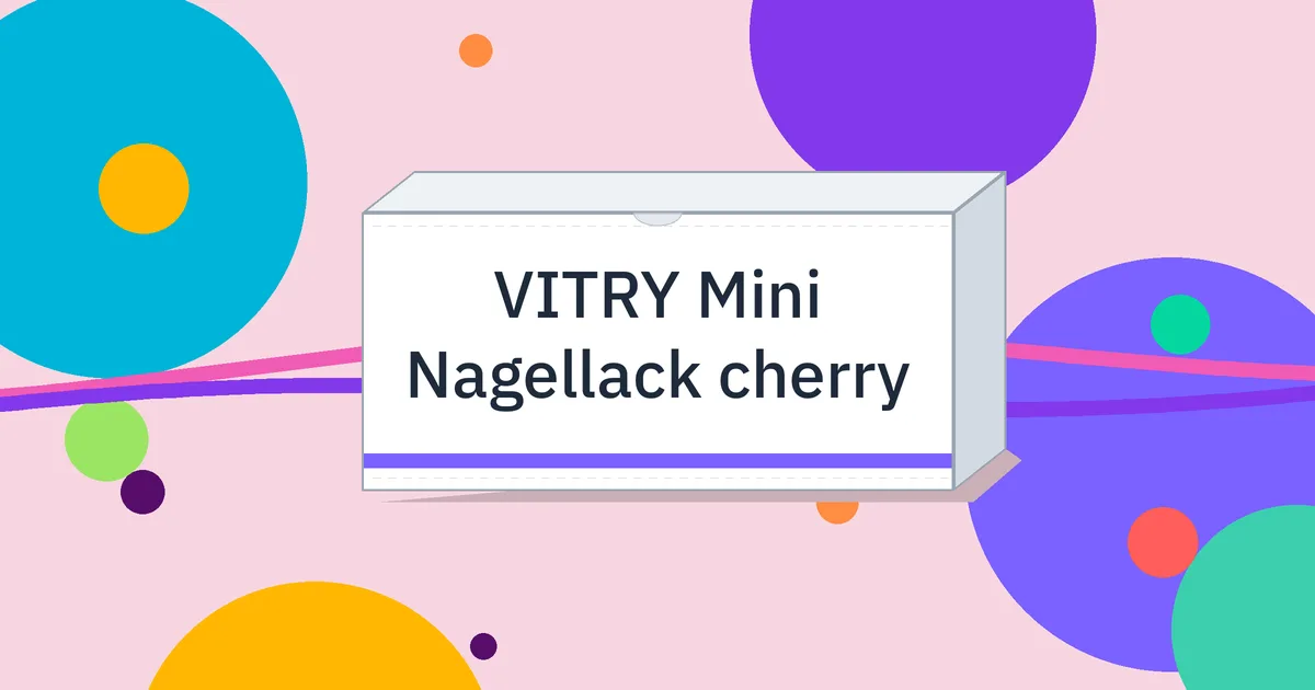 Symbolbild: Packung mit der Aufschrift VITRY Mini Nagellack cherry (PZN 11142878) – Verfügbarkeit und Bezug in Apotheken in Frankfurt am Main