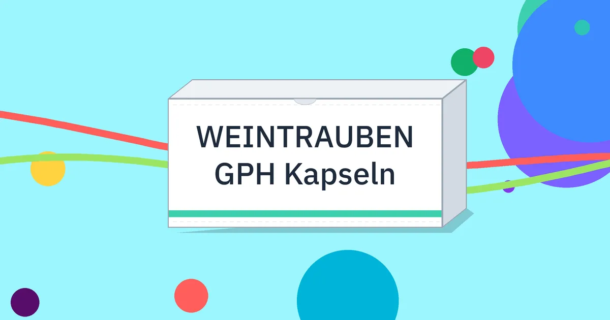 Symbolbild: Packung mit der Aufschrift WEINTRAUBEN GPH Kapseln (PZN 07011260) – Verfügbarkeit und Bezug in Apotheken in Frankfurt am Main