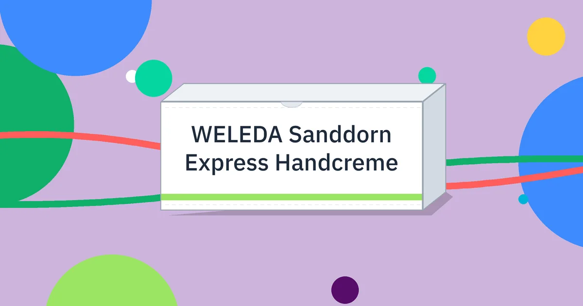 Symbolbild: Packung mit der Aufschrift WELEDA Sanddorn Express Handcreme (PZN 16958461) – Verfügbarkeit und Bezug in Apotheken in Frankfurt am Main