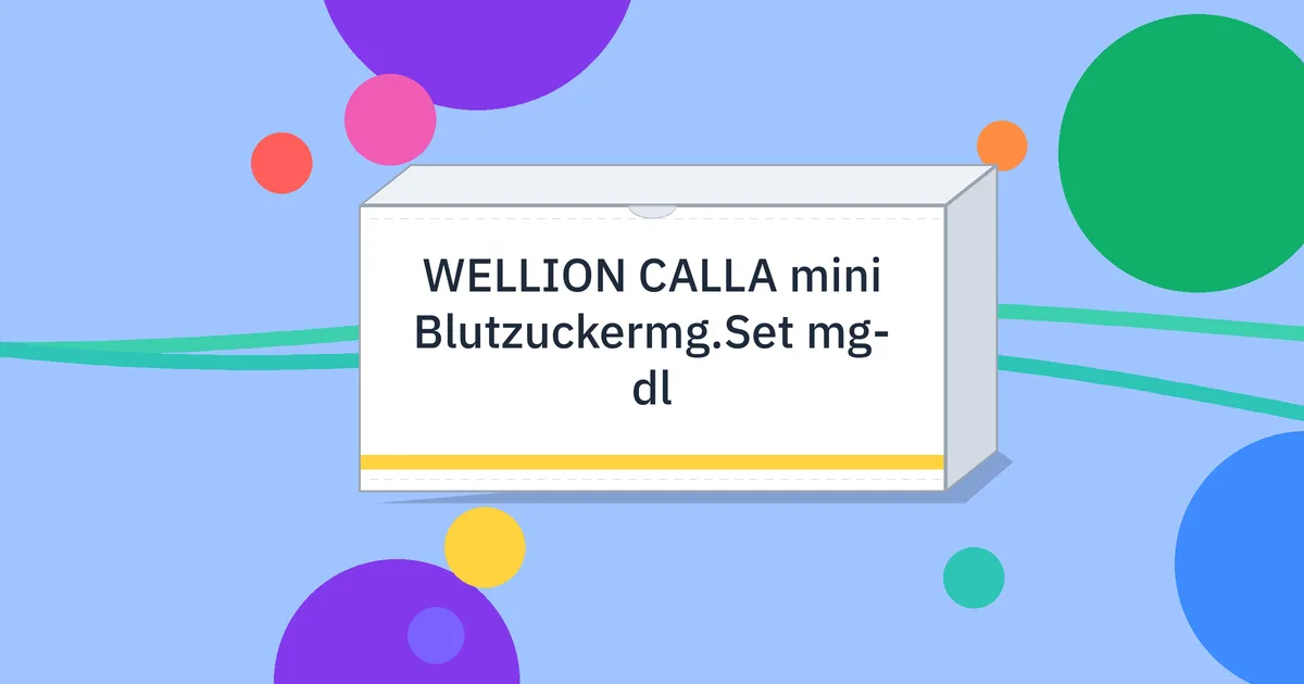 Symbolbild: Packung mit der Aufschrift WELLION CALLA mini Blutzuckermg.Set mg-dl (PZN 10078316) – Verfügbarkeit und Bezug in Apotheken in Frankfurt am Main