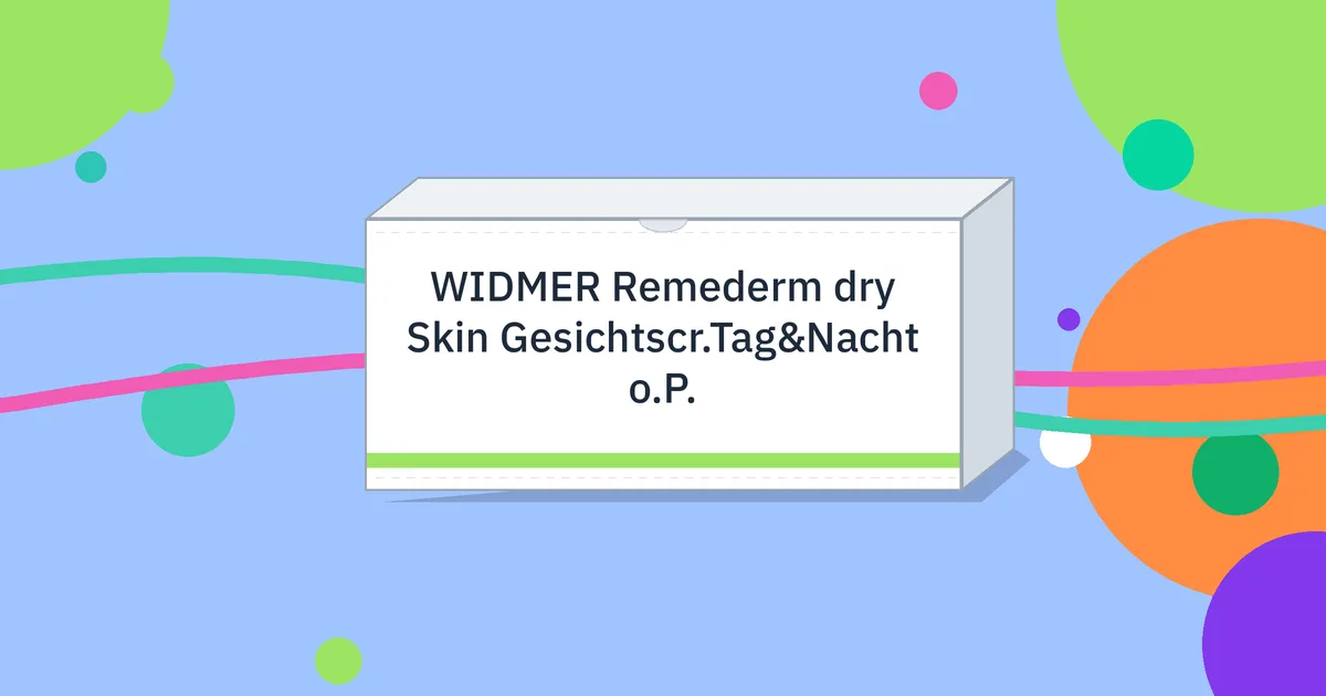 Symbolbild: Packung mit der Aufschrift WIDMER Remederm dry Skin Gesichtscr.Tag&Nacht o.P. (PZN 18442425) – Verfügbarkeit und Bezug in Apotheken in Frankfurt am Main