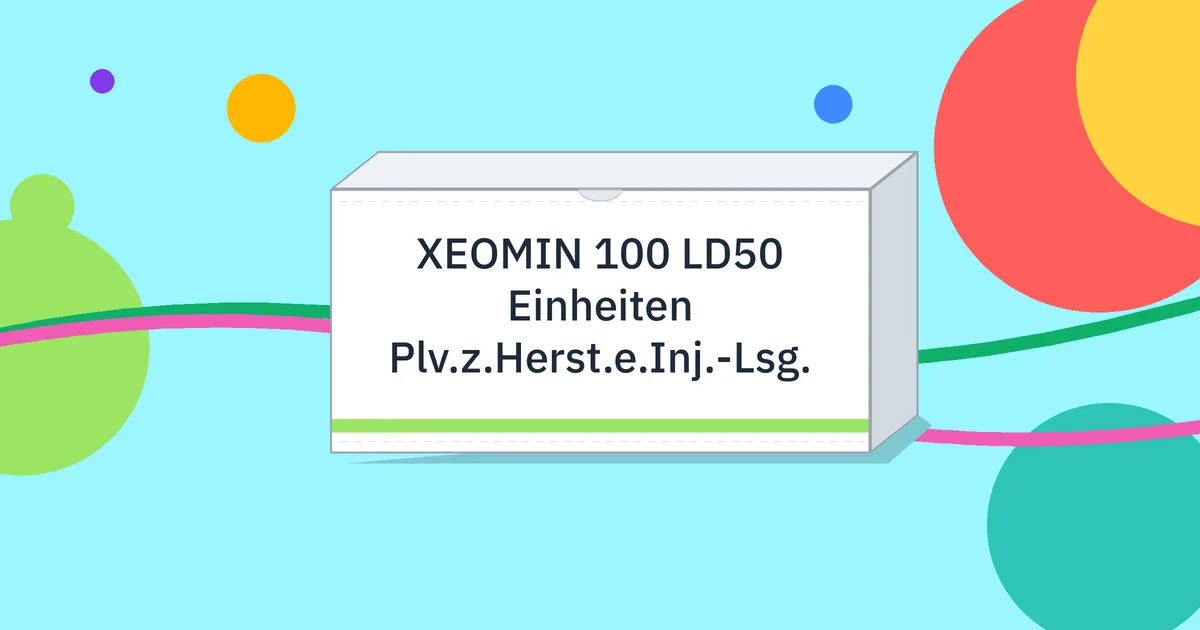 Symbolbild: Packung mit der Aufschrift XEOMIN 100 LD50 Einheiten Plv.z.Herst.e.Inj.-Lsg. (PZN 20641586) – Verfügbarkeit und Bezug in Apotheken in Frankfurt am Main