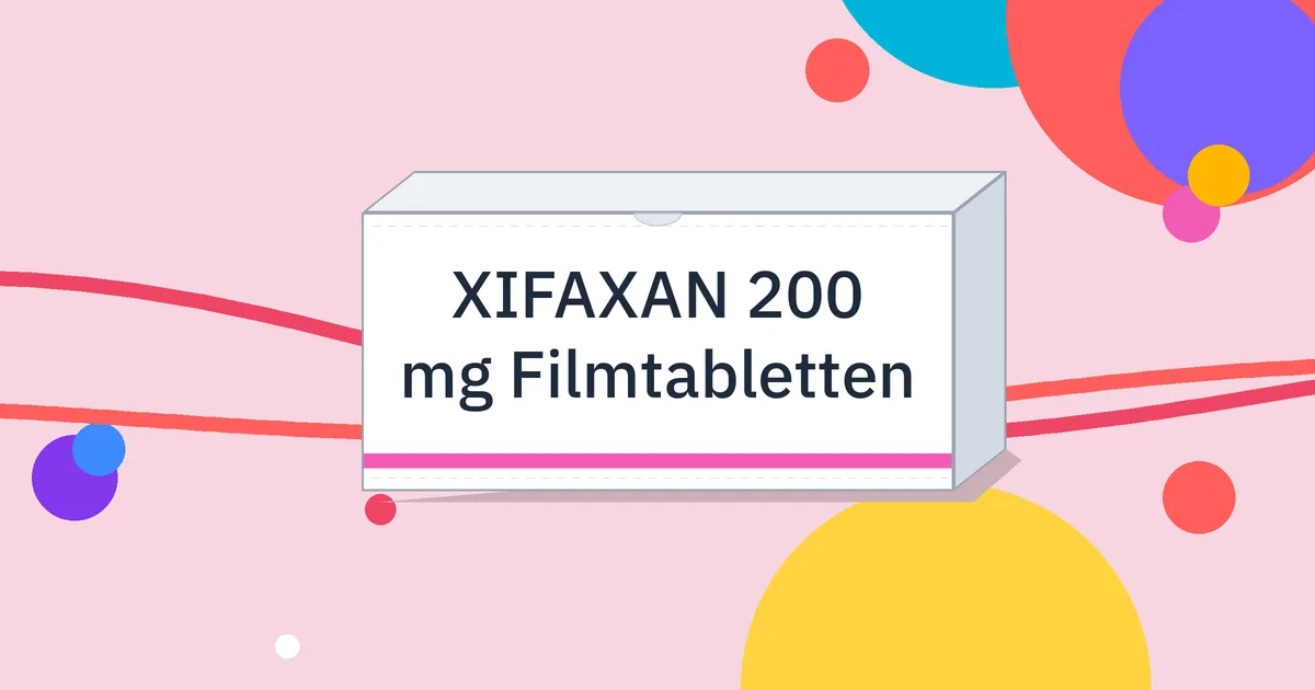 Symbolbild: Packung mit der Aufschrift XIFAXAN 200 mg Filmtabletten (PZN 09920297) – Verfügbarkeit und Bezug in Apotheken in Frankfurt am Main