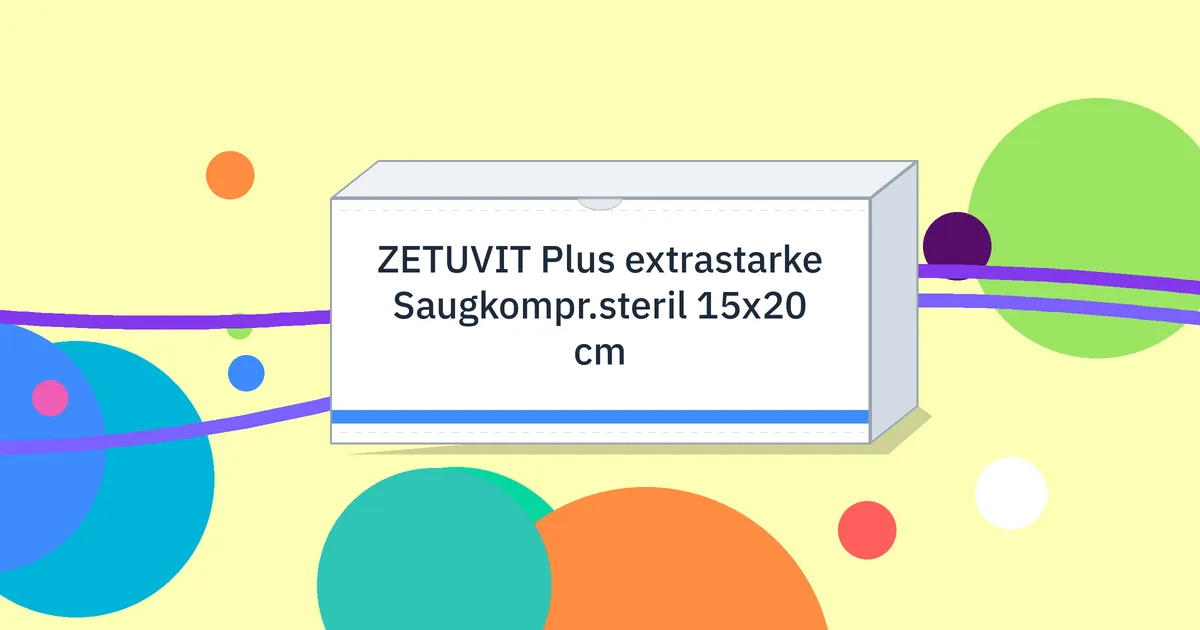 Symbolbild: Packung mit der Aufschrift ZETUVIT Plus extrastarke Saugkompr.steril 15x20 cm (PZN 19720174) – Verfügbarkeit und Bezug in Apotheken in Frankfurt am Main