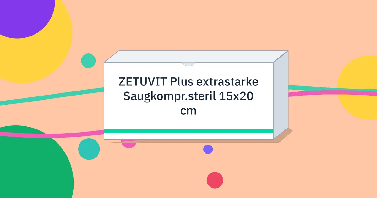 Symbolbild: Packung mit der Aufschrift ZETUVIT Plus extrastarke Saugkompr.steril 15x20 cm (PZN 19900172) – Verfügbarkeit und Bezug in Apotheken in Frankfurt am Main