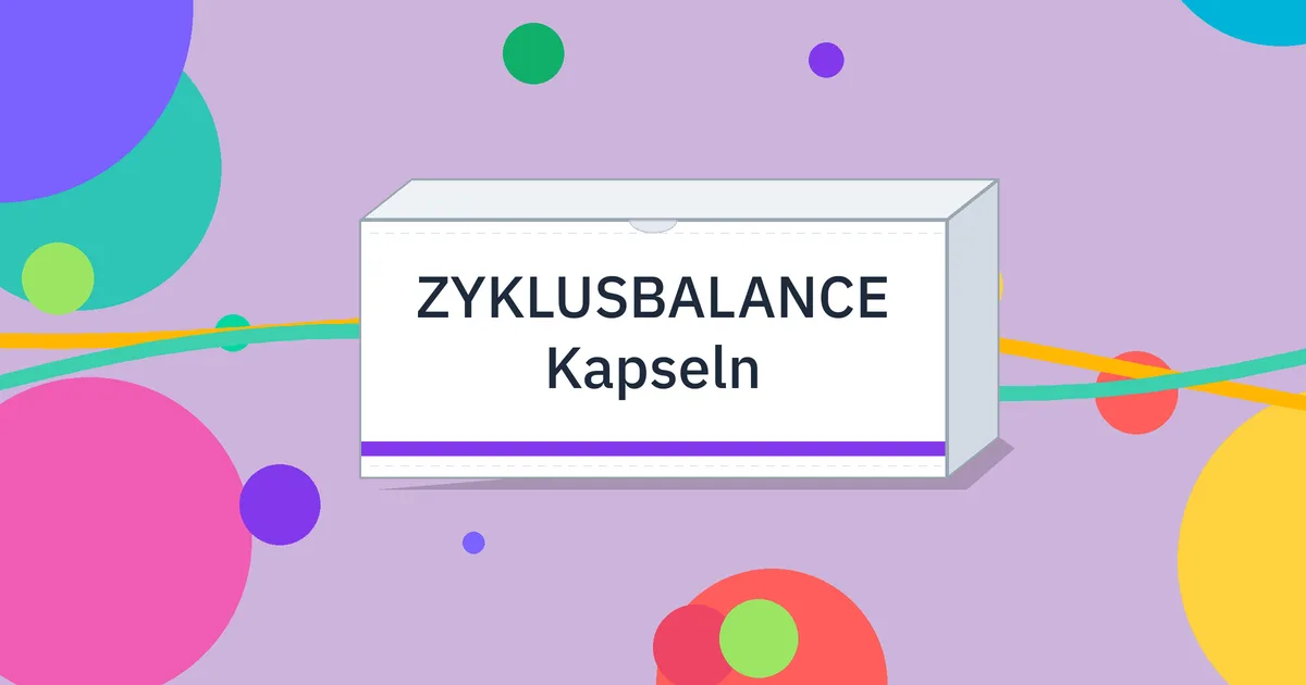 Symbolbild: Packung mit der Aufschrift ZYKLUSBALANCE Kapseln (PZN 18706002) – Verfügbarkeit und Bezug in Apotheken in Frankfurt am Main