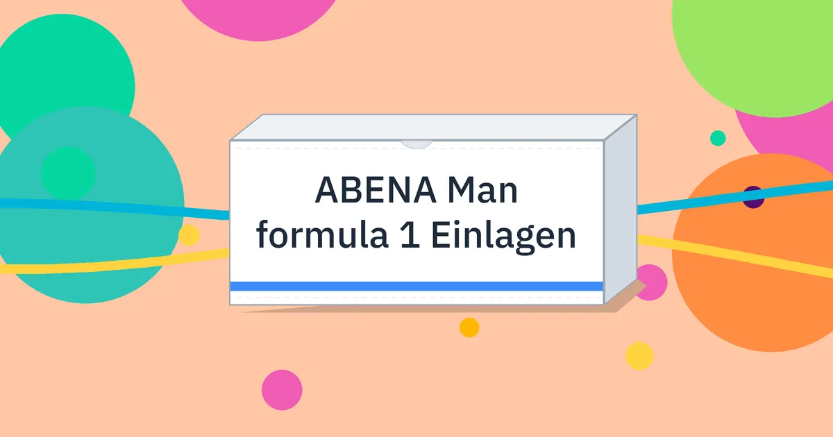 Symbolbild: Packung mit der Aufschrift ABENA Man formula 1 Einlagen (PZN 10219001) – Verfügbarkeit und Bezug in Apotheken in Frankfurt am Main