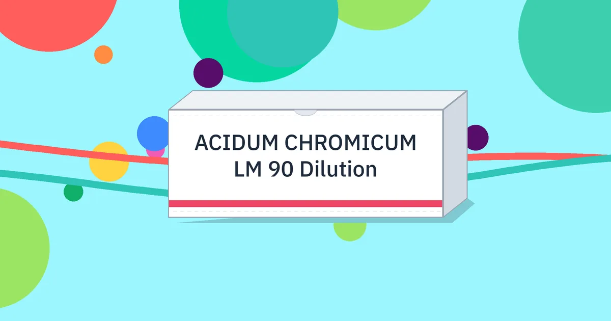 Symbolbild: Packung mit der Aufschrift ACIDUM CHROMICUM LM 90 Dilution (PZN 13273113) – Verfügbarkeit und Bezug in Apotheken in Frankfurt am Main