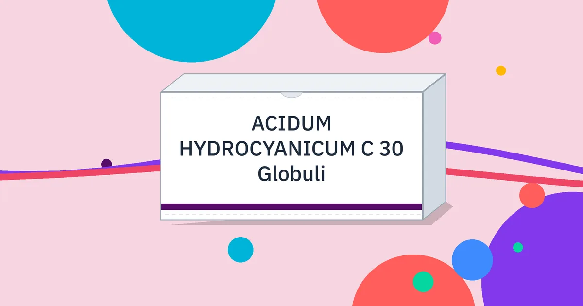 Symbolbild: Packung mit der Aufschrift ACIDUM HYDROCYANICUM C 30 Globuli (PZN 16688228) – Verfügbarkeit und Bezug in Apotheken in Frankfurt am Main