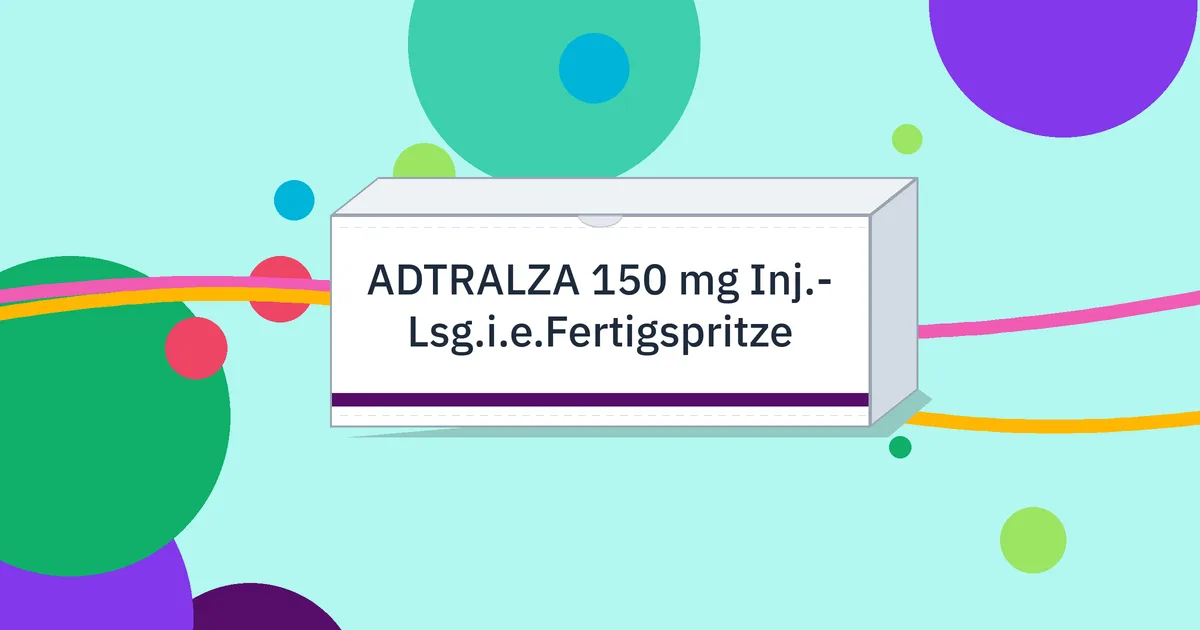 Symbolbild: Packung mit der Aufschrift ADTRALZA 150 mg Inj.-Lsg.i.e.Fertigspritze (PZN 20387053) – Verfügbarkeit und Bezug in Apotheken in Frankfurt am Main