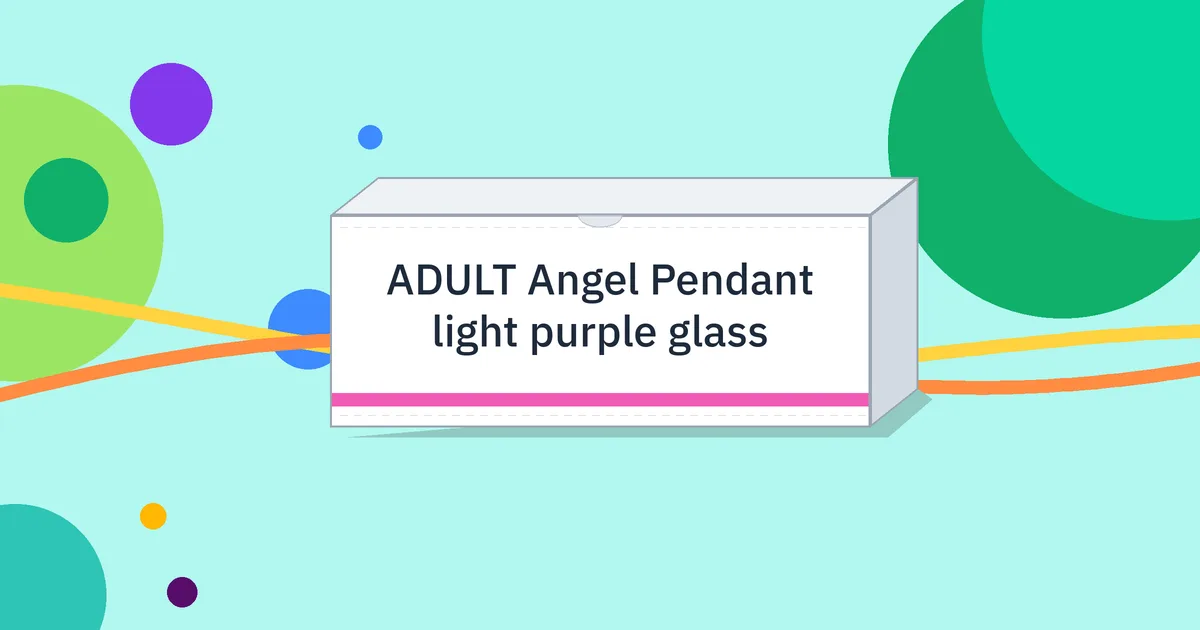 Symbolbild: Packung mit der Aufschrift ADULT Angel Pendant light purple glass (PZN 18792013) – Verfügbarkeit und Bezug in Apotheken in Frankfurt am Main