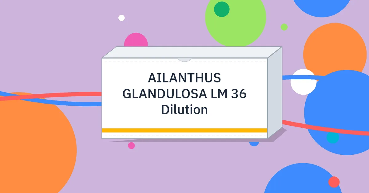 Symbolbild: Packung mit der Aufschrift AILANTHUS GLANDULOSA LM 36 Dilution (PZN 13308099) – Verfügbarkeit und Bezug in Apotheken in Frankfurt am Main