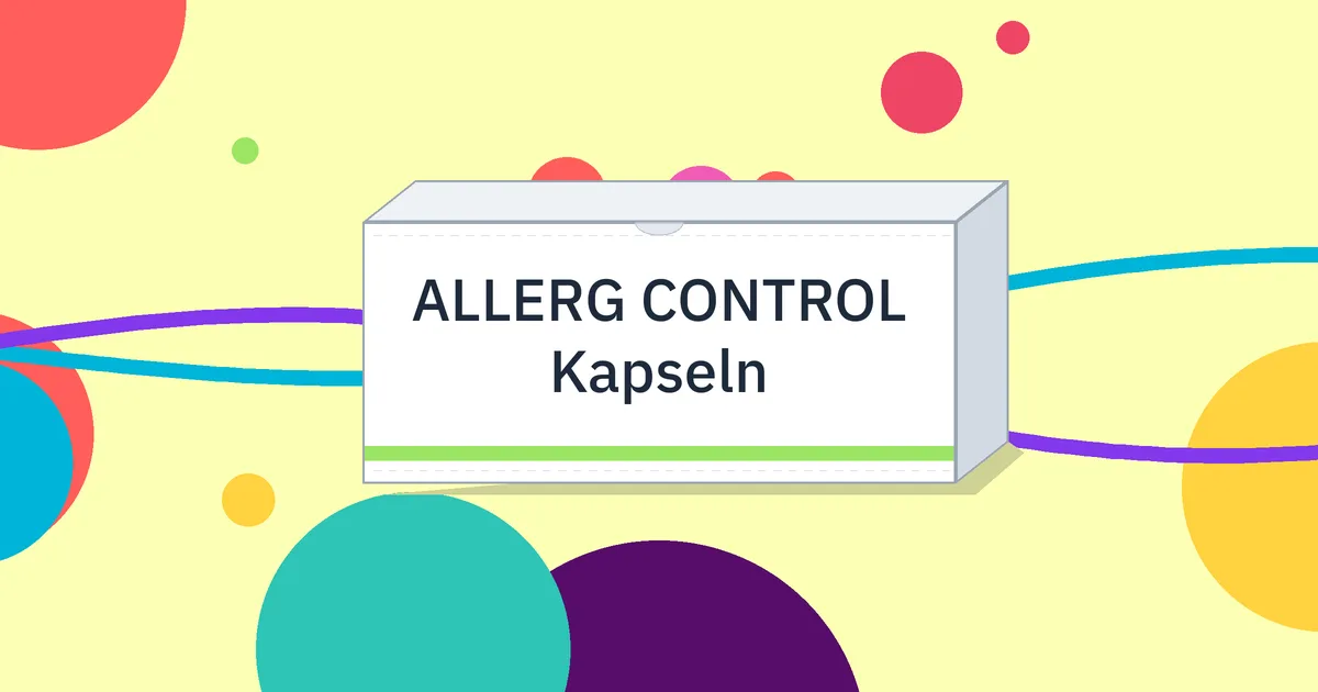 Symbolbild: Packung mit der Aufschrift ALLERG CONTROL Kapseln (PZN 15817238) – Verfügbarkeit und Bezug in Apotheken in Frankfurt am Main