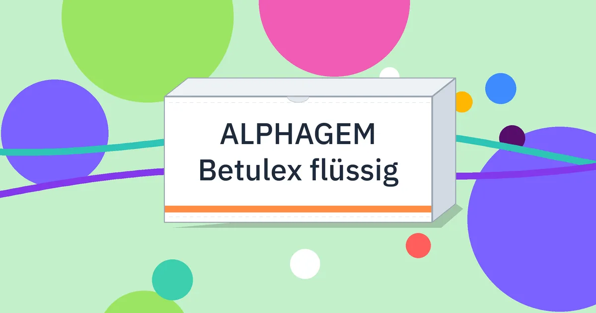 Symbolbild: Packung mit der Aufschrift ALPHAGEM Betulex flüssig (PZN 20298421) – Verfügbarkeit und Bezug in Apotheken in Frankfurt am Main