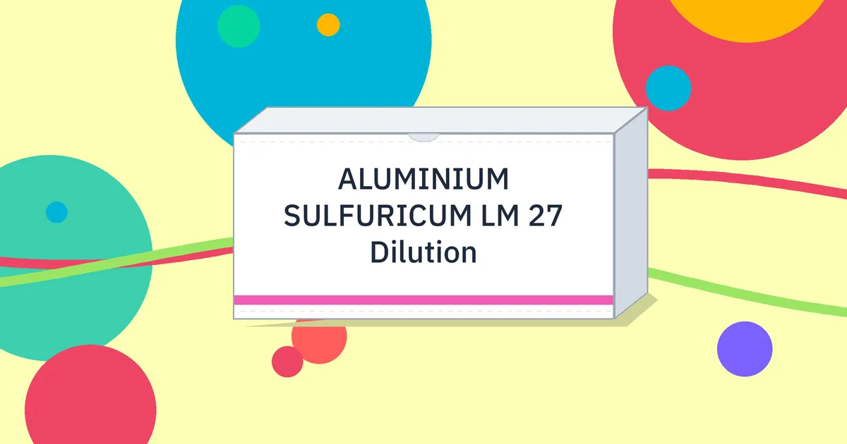 Symbolbild: Packung mit der Aufschrift ALUMINIUM SULFURICUM LM 27 Dilution (PZN 13317804) – Verfügbarkeit und Bezug in Apotheken in Frankfurt am Main