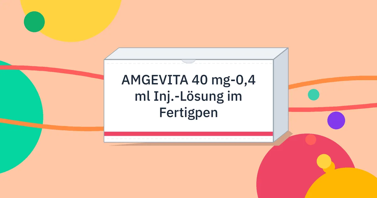 Symbolbild: Packung mit der Aufschrift AMGEVITA 40 mg-0,4 ml Inj.-Lösung im Fertigpen (PZN 19683875) – Verfügbarkeit und Bezug in Apotheken in Frankfurt am Main