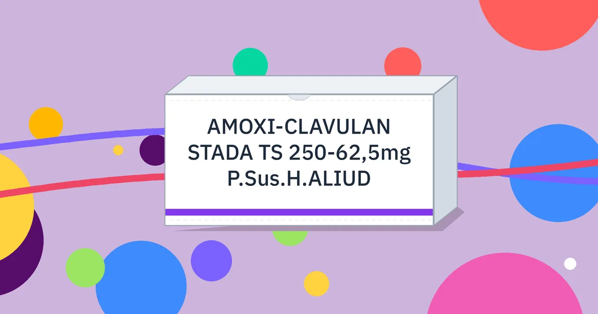 Symbolbild: Packung mit der Aufschrift AMOXI-CLAVULAN STADA TS 250-62,5mg P.Sus.H.ALIUD (PZN 11220779) – Verfügbarkeit und Bezug in Apotheken in Frankfurt am Main