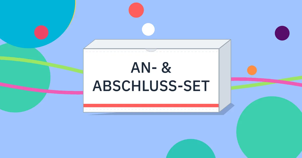 Symbolbild: Packung mit der Aufschrift AN- & ABSCHLUSS-SET (PZN 15239296) – Verfügbarkeit und Bezug in Apotheken in Frankfurt am Main