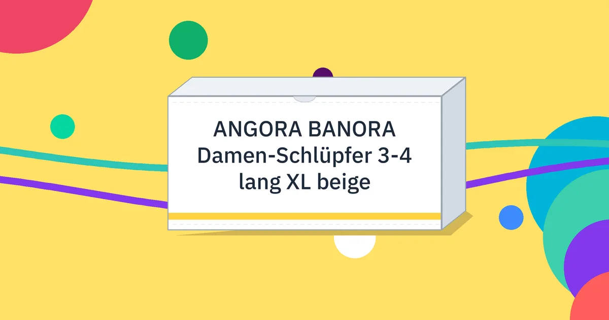 Symbolbild: Packung mit der Aufschrift ANGORA BANORA Damen-Schlüpfer 3-4 lang XL beige (PZN 01540402) – Verfügbarkeit und Bezug in Apotheken in Frankfurt am Main