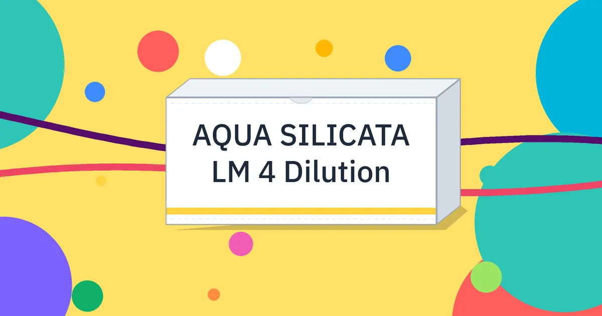 Symbolbild: Packung mit der Aufschrift AQUA SILICATA LM 4 Dilution (PZN 13382687) – Verfügbarkeit und Bezug in Apotheken in Frankfurt am Main