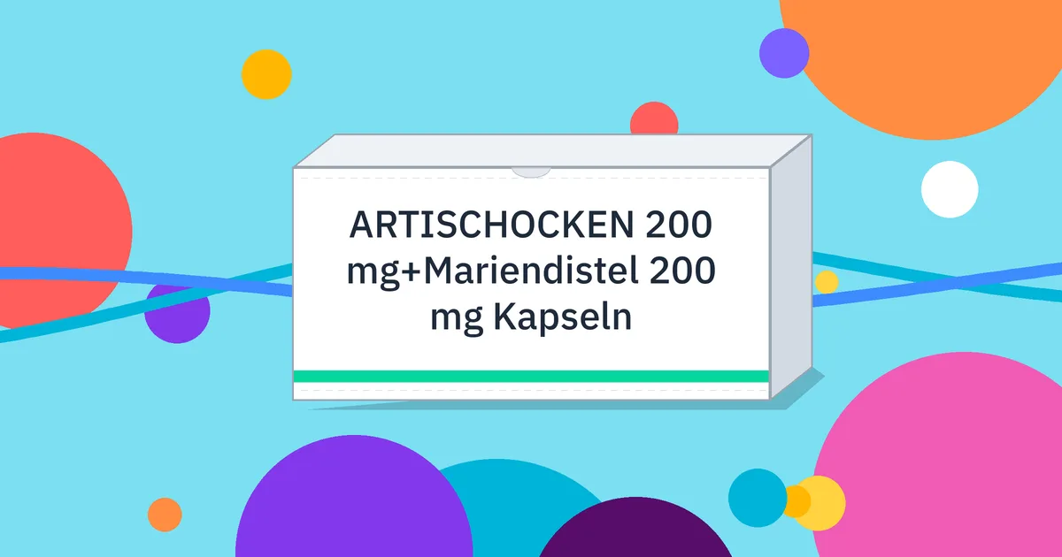 Symbolbild: Packung mit der Aufschrift ARTISCHOCKEN 200 mg+Mariendistel 200 mg Kapseln (PZN 10007842) – Verfügbarkeit und Bezug in Apotheken in Frankfurt am Main