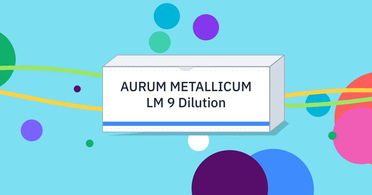 Symbolbild: Packung mit der Aufschrift AURUM METALLICUM LM 9 Dilution (PZN 12785041) – Verfügbarkeit und Bezug in Apotheken in Frankfurt am Main