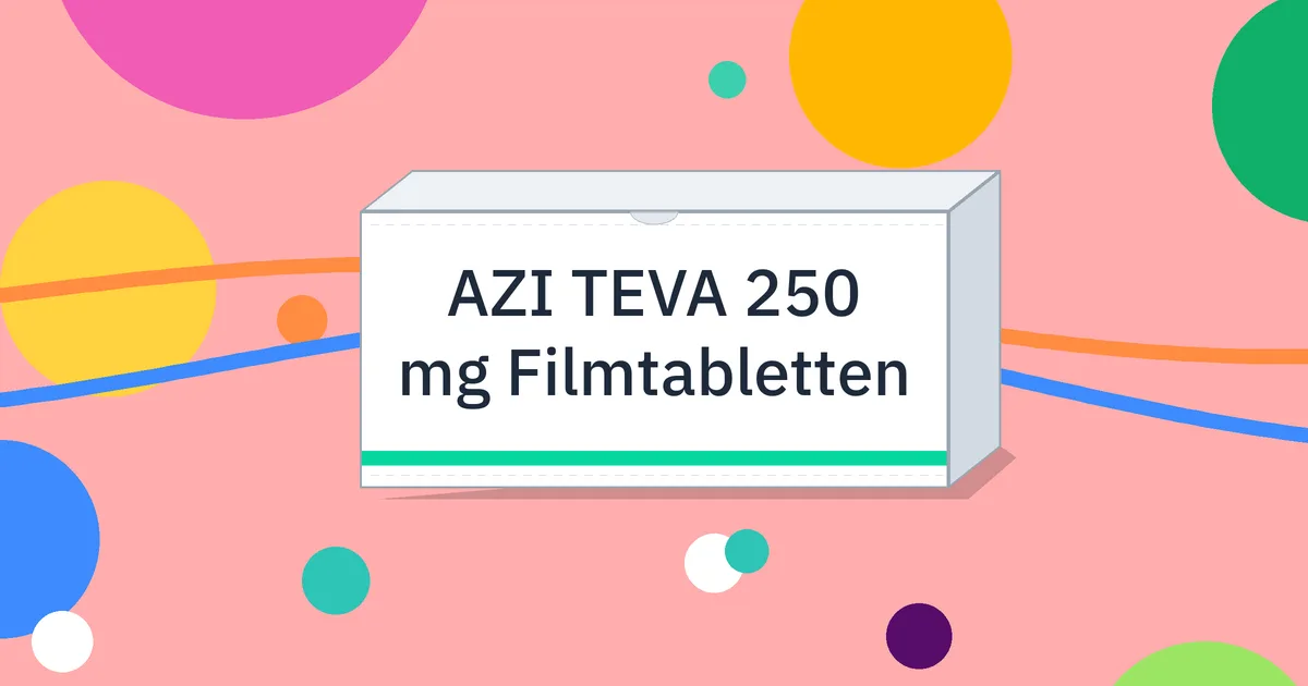 Symbolbild: Packung mit der Aufschrift AZI TEVA 250 mg Filmtabletten (PZN 04982891) – Verfügbarkeit und Bezug in Apotheken in Frankfurt am Main
