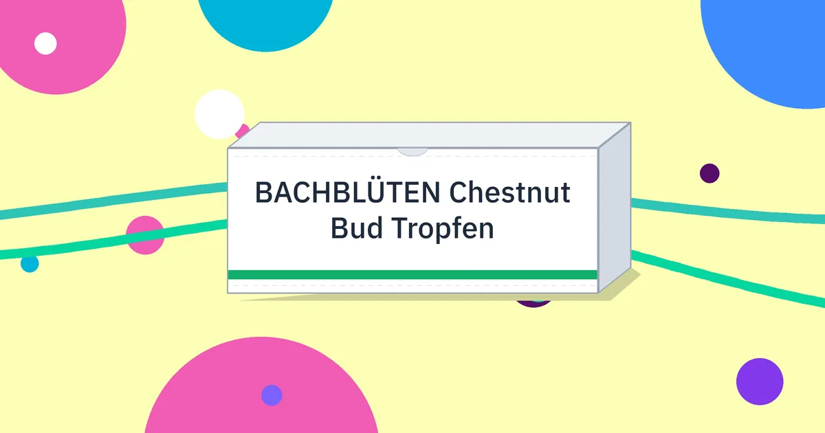 Symbolbild: Packung mit der Aufschrift BACHBLÜTEN Chestnut Bud Tropfen (PZN 00047734) – Verfügbarkeit und Bezug in Apotheken in Frankfurt am Main