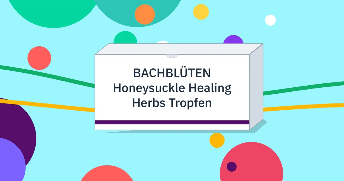 Symbolbild: Packung mit der Aufschrift BACHBLÜTEN Honeysuckle Healing Herbs Tropfen (PZN 07363467) – Verfügbarkeit und Bezug in Apotheken in Frankfurt am Main