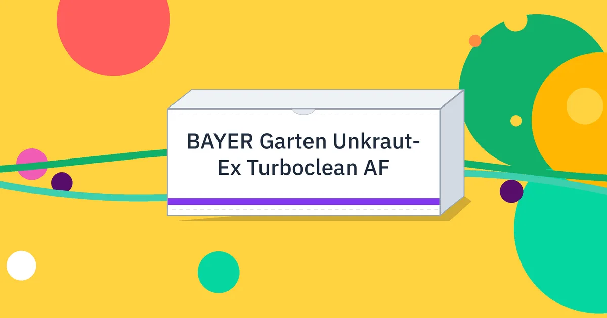 Symbolbild: Packung mit der Aufschrift BAYER Garten Unkraut-Ex Turboclean AF (PZN 10784132) – Verfügbarkeit und Bezug in Apotheken in Frankfurt am Main