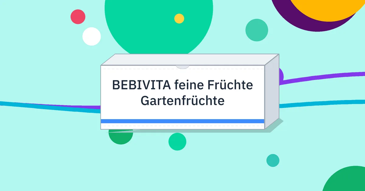 Symbolbild: Packung mit der Aufschrift BEBIVITA feine Früchte Gartenfrüchte (PZN 06972856) – Verfügbarkeit und Bezug in Apotheken in Frankfurt am Main