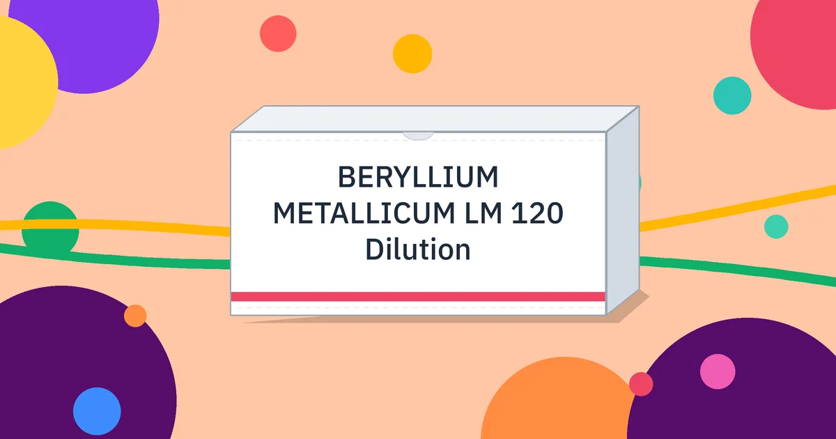 Symbolbild: Packung mit der Aufschrift BERYLLIUM METALLICUM LM 120 Dilution (PZN 12793661) – Verfügbarkeit und Bezug in Apotheken in Frankfurt am Main