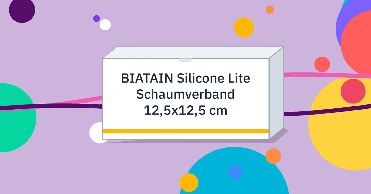 Symbolbild: Packung mit der Aufschrift BIATAIN Silicone Lite Schaumverband 12,5x12,5 cm (PZN 16515870) – Verfügbarkeit und Bezug in Apotheken in Frankfurt am Main
