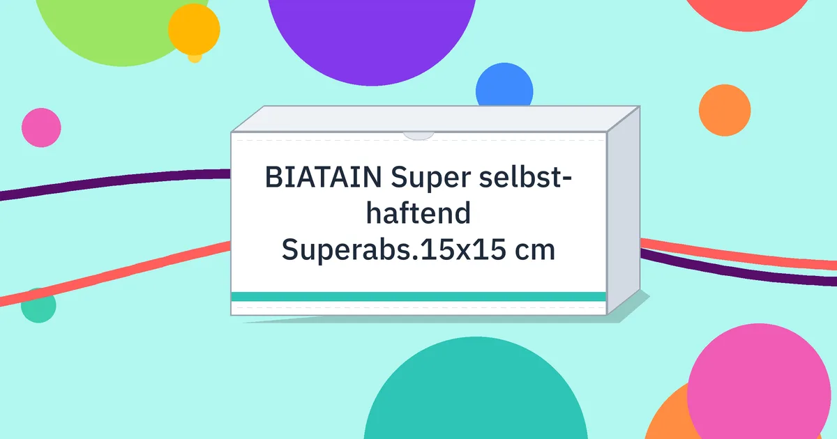 Symbolbild: Packung mit der Aufschrift BIATAIN Super selbst-haftend Superabs.15x15 cm (PZN 11117277) – Verfügbarkeit und Bezug in Apotheken in Frankfurt am Main