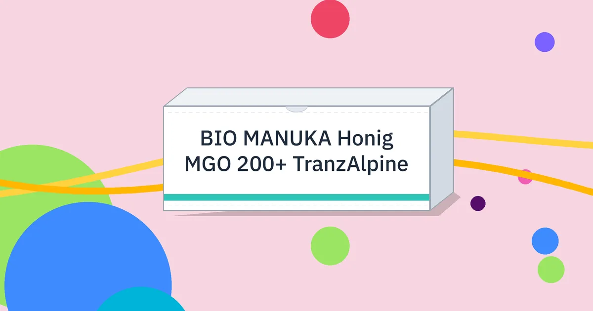 Symbolbild: Packung mit der Aufschrift BIO MANUKA Honig MGO 200+ TranzAlpine (PZN 20172482) – Verfügbarkeit und Bezug in Apotheken in Frankfurt am Main