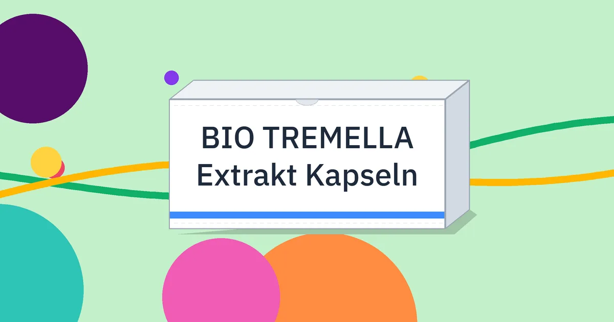 Symbolbild: Packung mit der Aufschrift BIO TREMELLA Extrakt Kapseln (PZN 20133424) – Verfügbarkeit und Bezug in Apotheken in Frankfurt am Main