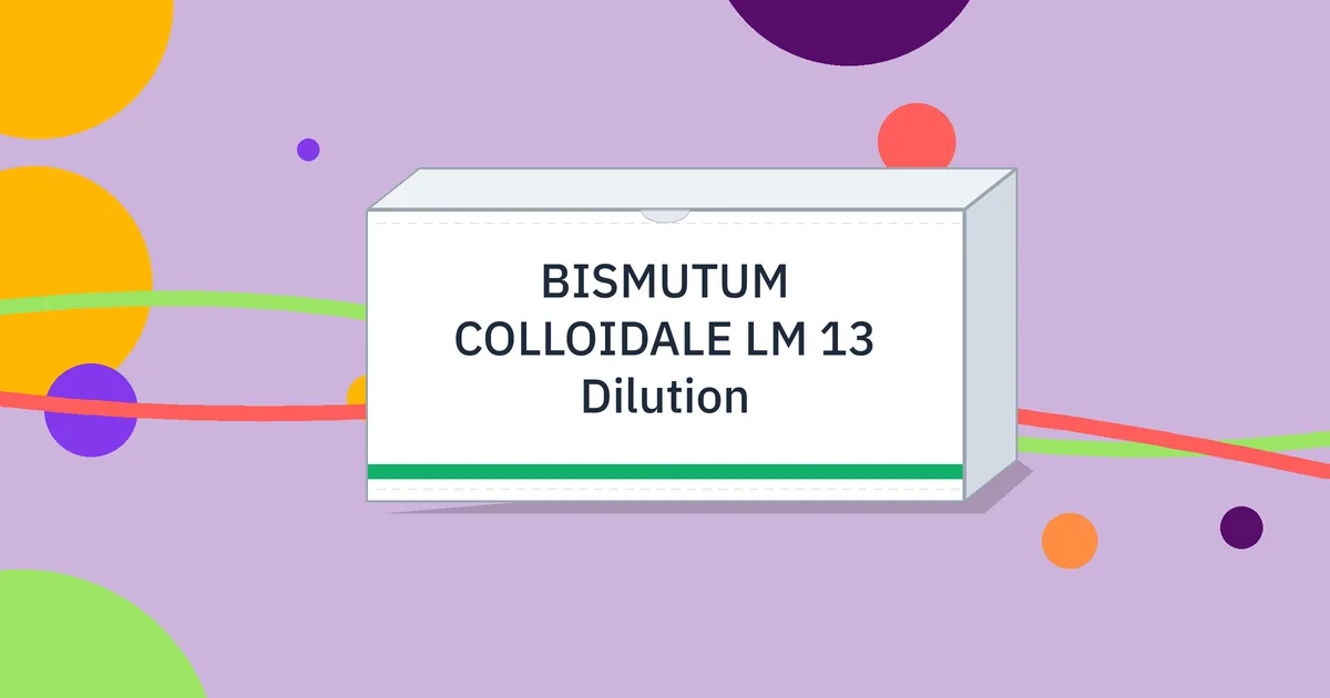 Symbolbild: Packung mit der Aufschrift BISMUTUM COLLOIDALE LM 13 Dilution (PZN 13385987) – Verfügbarkeit und Bezug in Apotheken in Frankfurt am Main