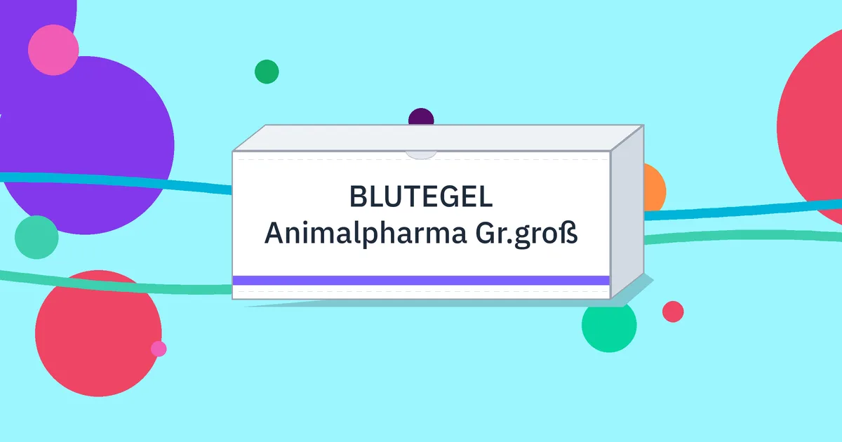 Symbolbild: Packung mit der Aufschrift BLUTEGEL Animalpharma Gr.groß (PZN 19885283) – Verfügbarkeit und Bezug in Apotheken in Frankfurt am Main
