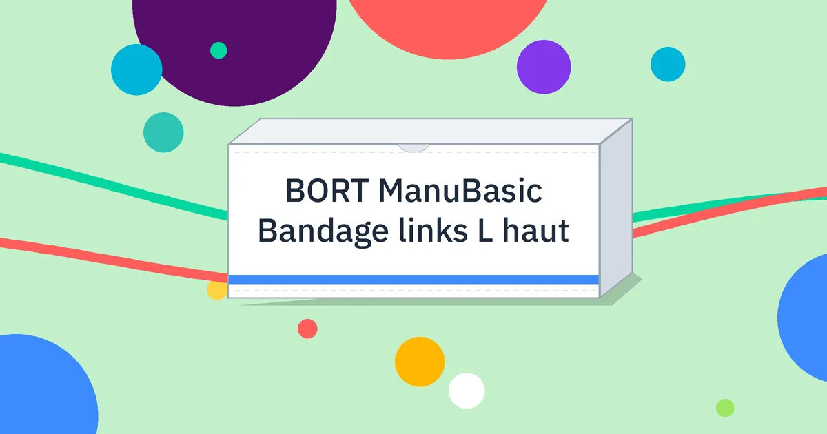 Symbolbild: Packung mit der Aufschrift BORT ManuBasic Bandage links L haut (PZN 00239008) – Verfügbarkeit und Bezug in Apotheken in Frankfurt am Main