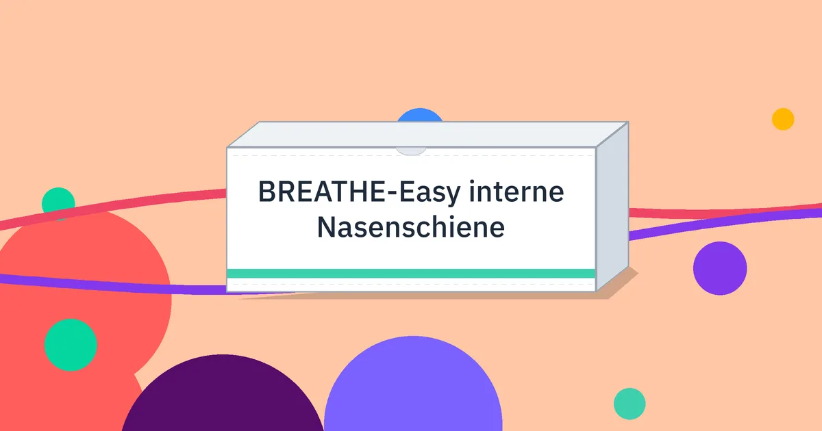 Symbolbild: Packung mit der Aufschrift BREATHE-Easy interne Nasenschiene (PZN 20065622) – Verfügbarkeit und Bezug in Apotheken in Frankfurt am Main