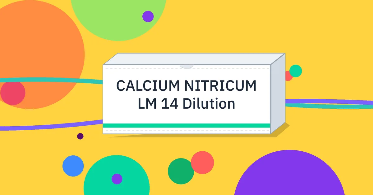 Symbolbild: Packung mit der Aufschrift CALCIUM NITRICUM LM 14 Dilution (PZN 13409765) – Verfügbarkeit und Bezug in Apotheken in Frankfurt am Main